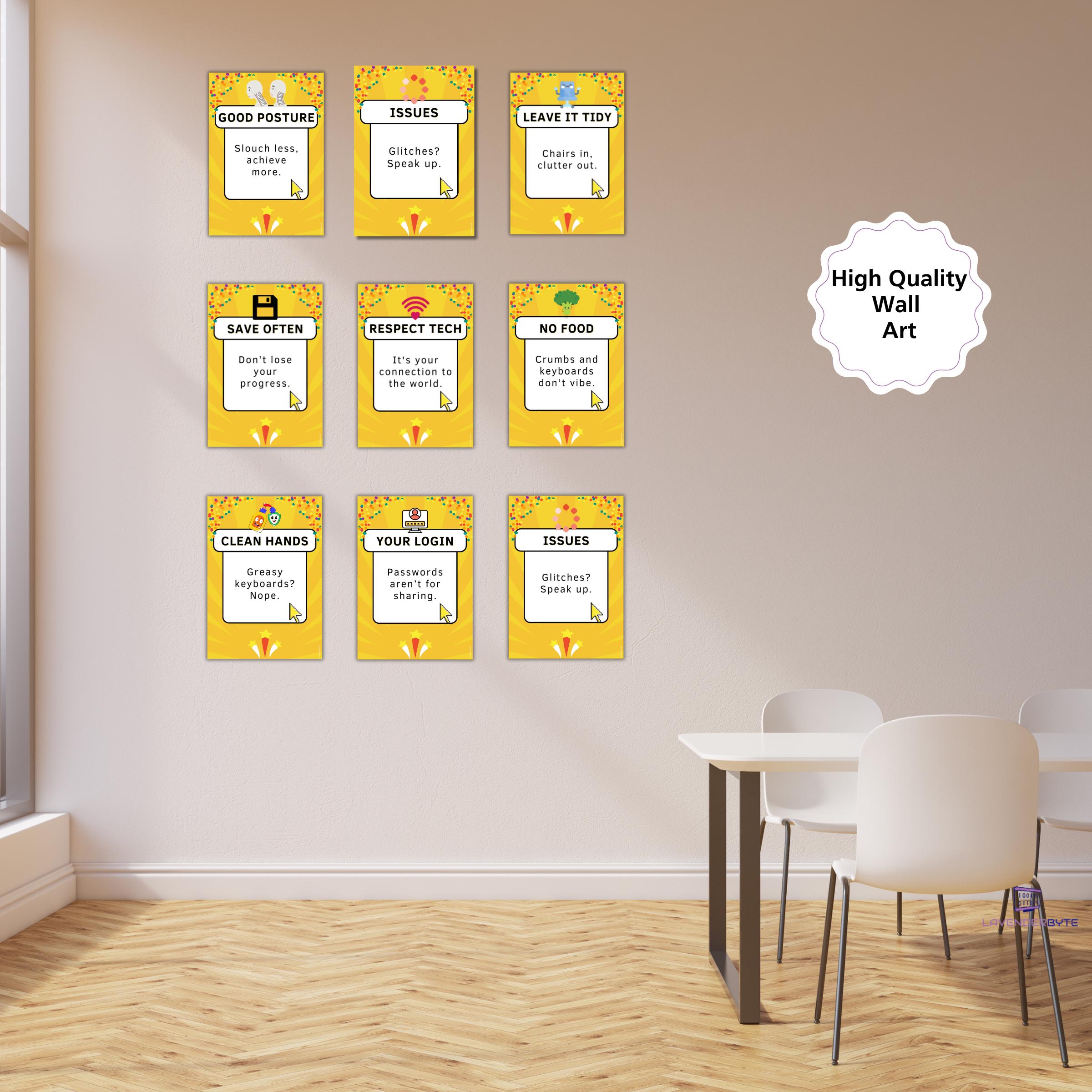Computer Lab Rules Posters | Gen Z Classroom Decor | Tech Classroom ...