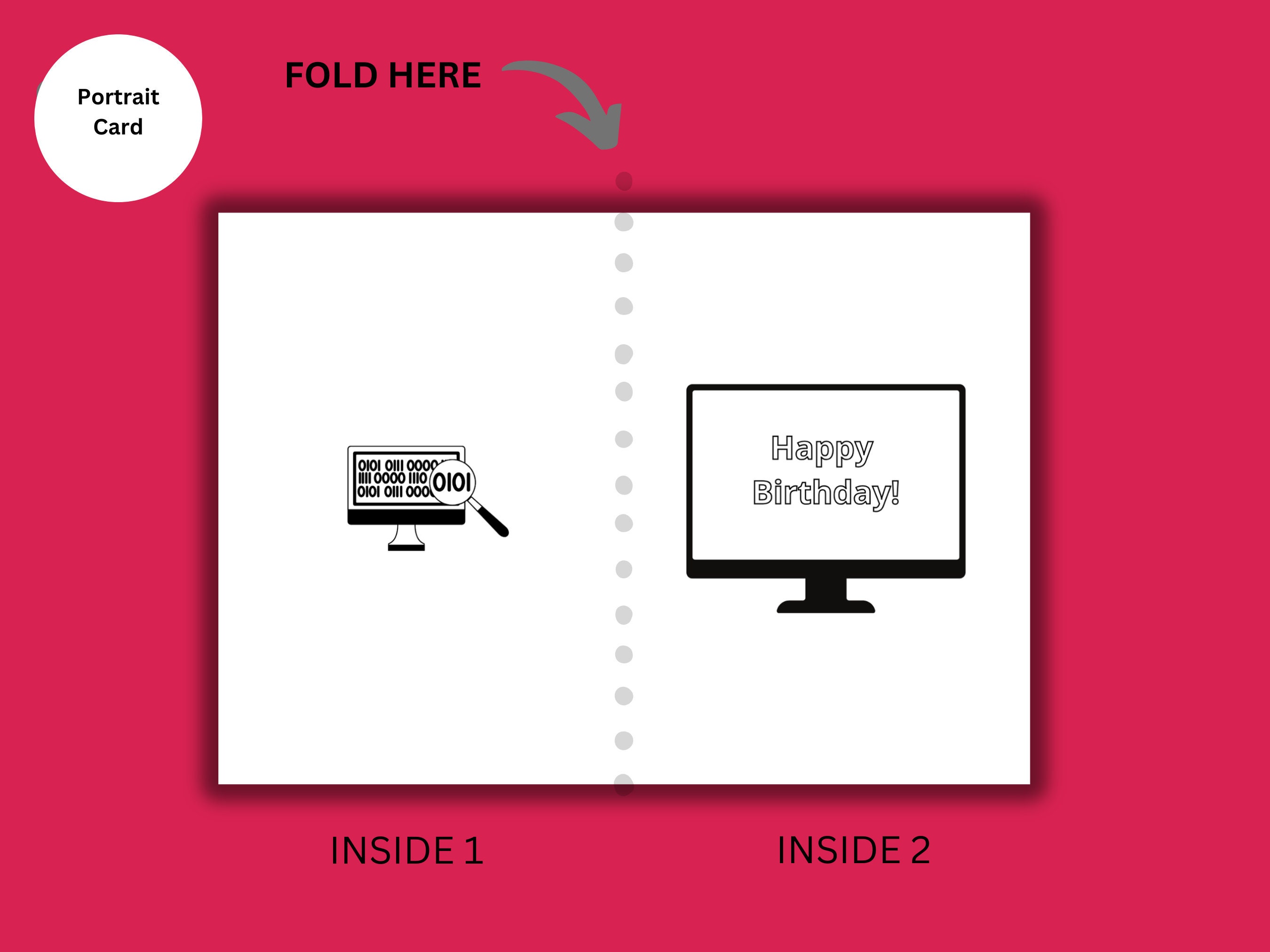 Techie Birthday Card -printable Happy Birthday Download Card, Colouring ...