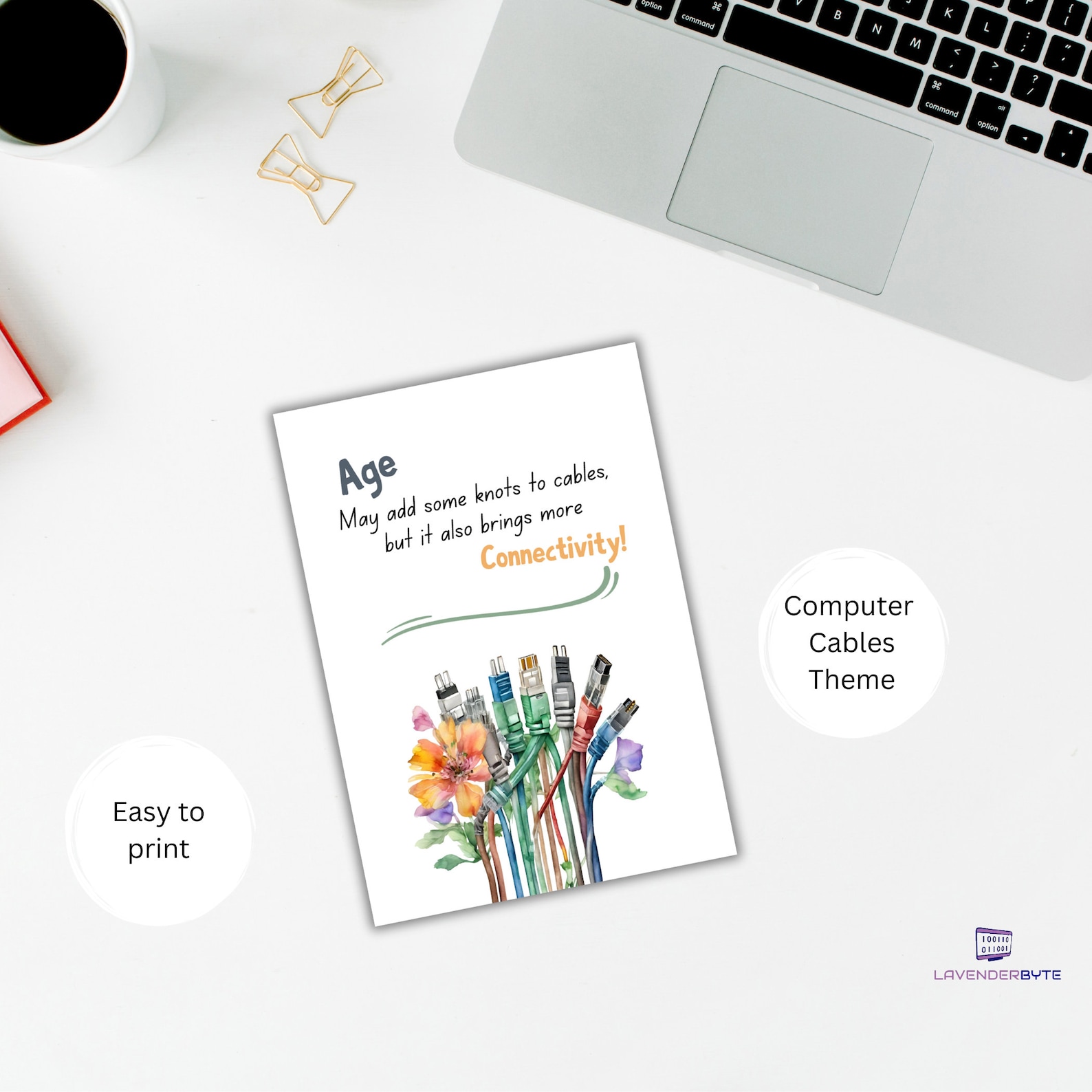 Cables Birthday Card | Printable Happy Birthday Download | Geeky ...