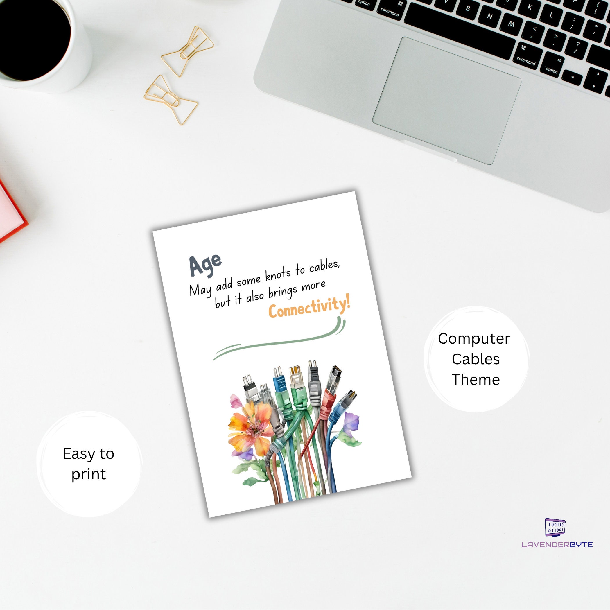 Cables Birthday Card | Printable Happy Birthday Download | Geeky ...