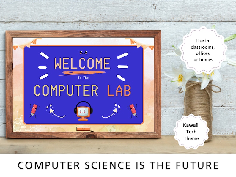 Computer Lab Cute Sign | School Classroom Computing Decor | Teacher ...