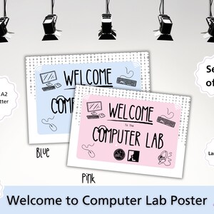 Computer Lab School Sign Classroom Decor Teacher Door Signs Computers ...