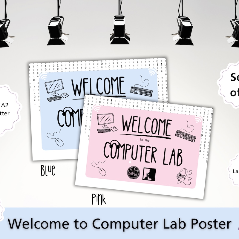 Computer Lab Rules Poster - Etsy