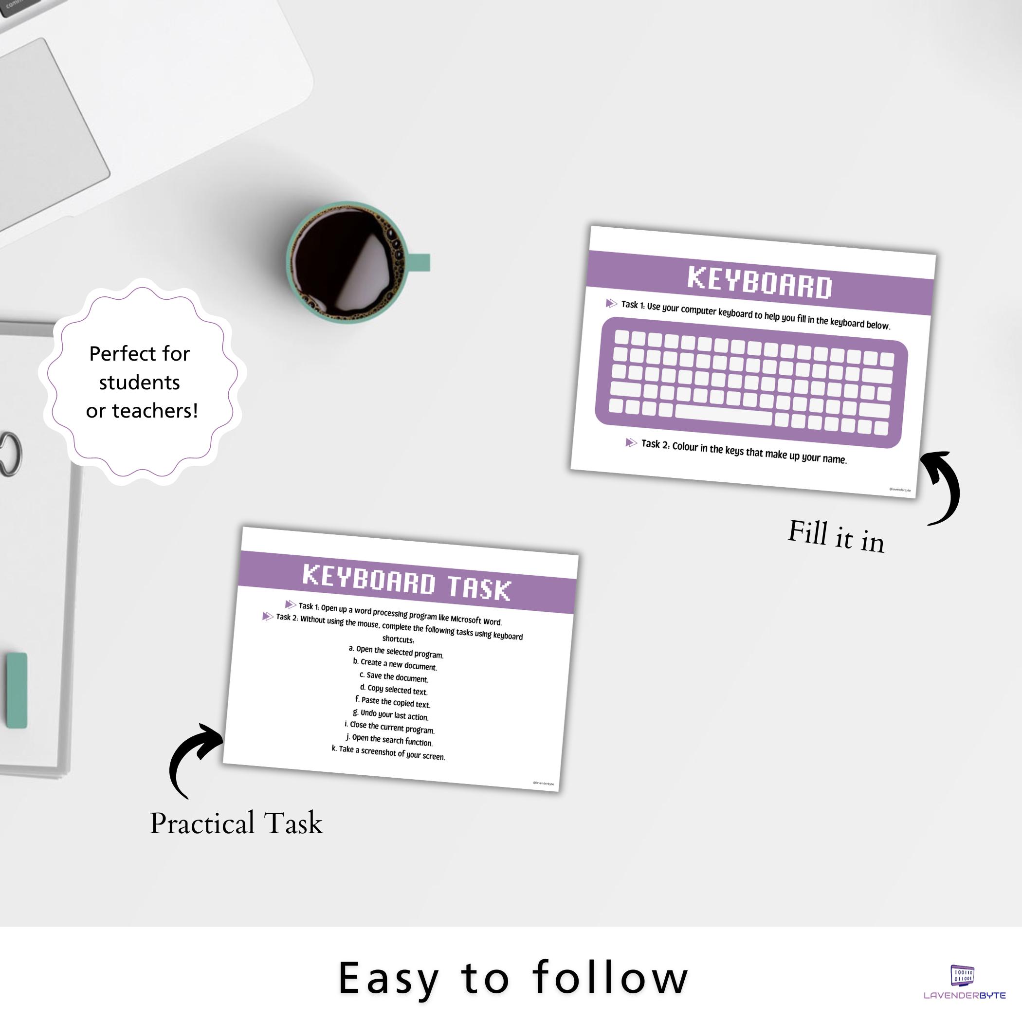 Beginner Keyboard Typing Worksheets | Learn to Type | Fun & Easy Typing ...