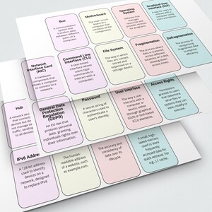 287 Computer Science OCR GCSE Student Revision Flashcards - Printable ...