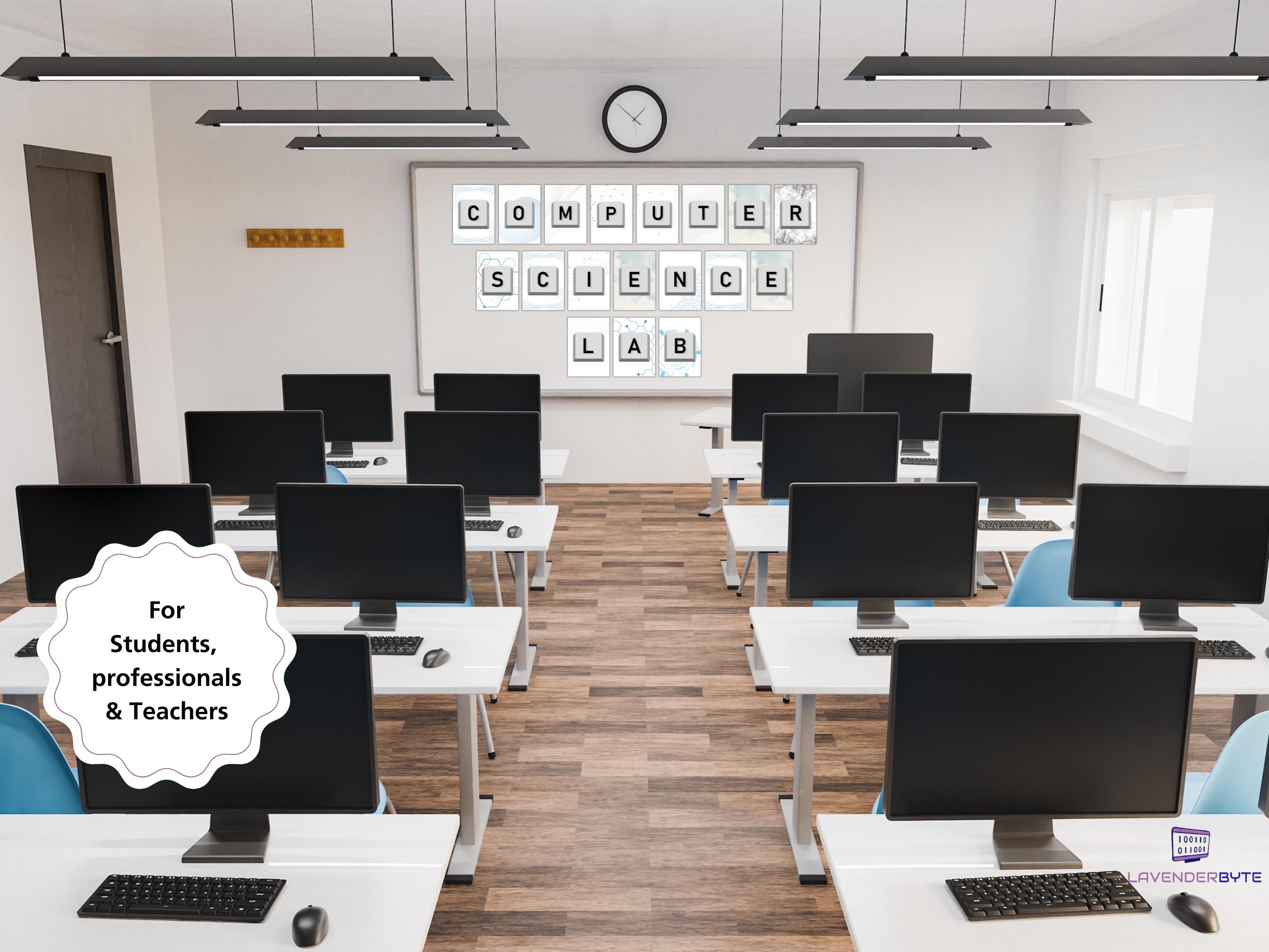 Classroom Computer Science Lab Letter Posters Computing |tech Display ...