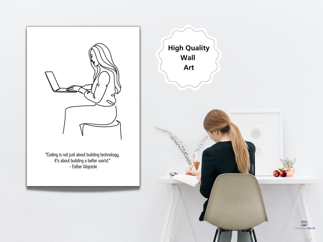 Tech Office Inspiration: Computer Science Poster for Coding Girls, Gift ...