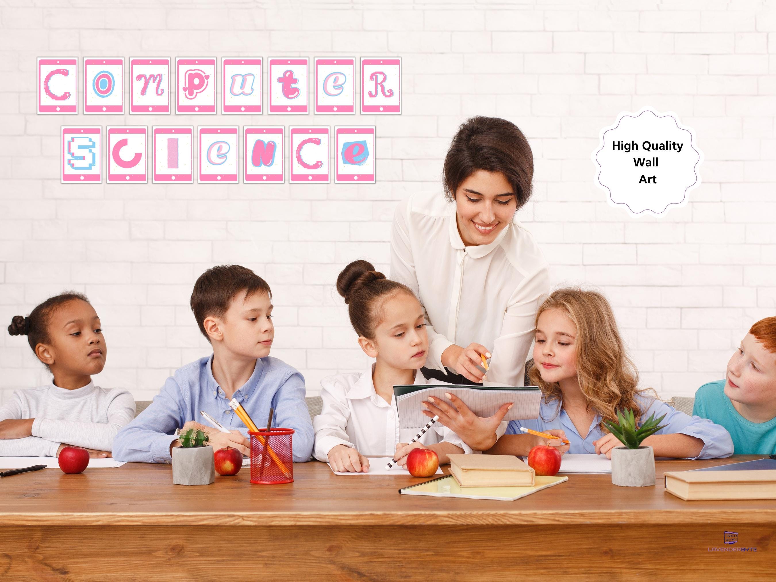 Pink Classroom Computer Science Letter Posters |fun Inspiring Tech ...