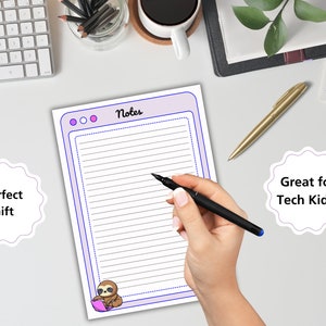 Cute Sloth Adorable Animals Stationery for Tech Lovers:computer Science ...