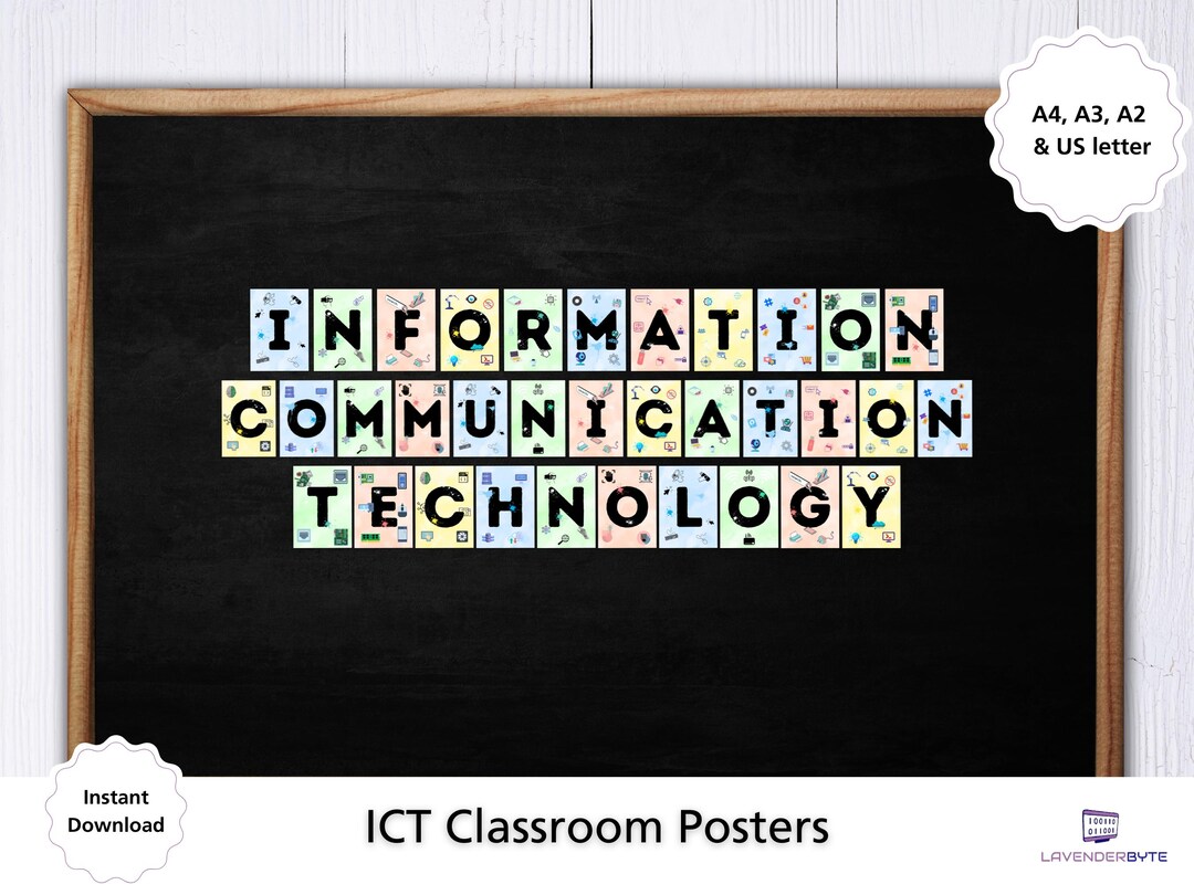 ICT Classroom Display | Information Communication Technology Letter ...