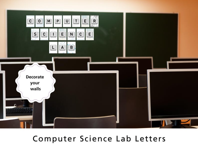 Classroom Computer Science Lab Letter Posters Computing |tech Display ...