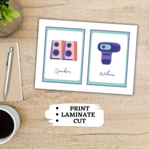 Computer Technology Flash Cards: Computer Science Parts X18 Printable ...