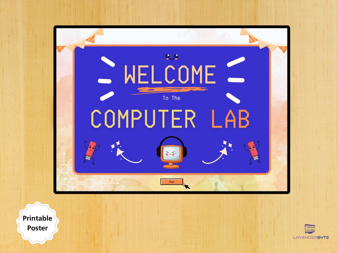 Computer Lab Cute Sign | School Classroom Computing Decor | Teacher ...