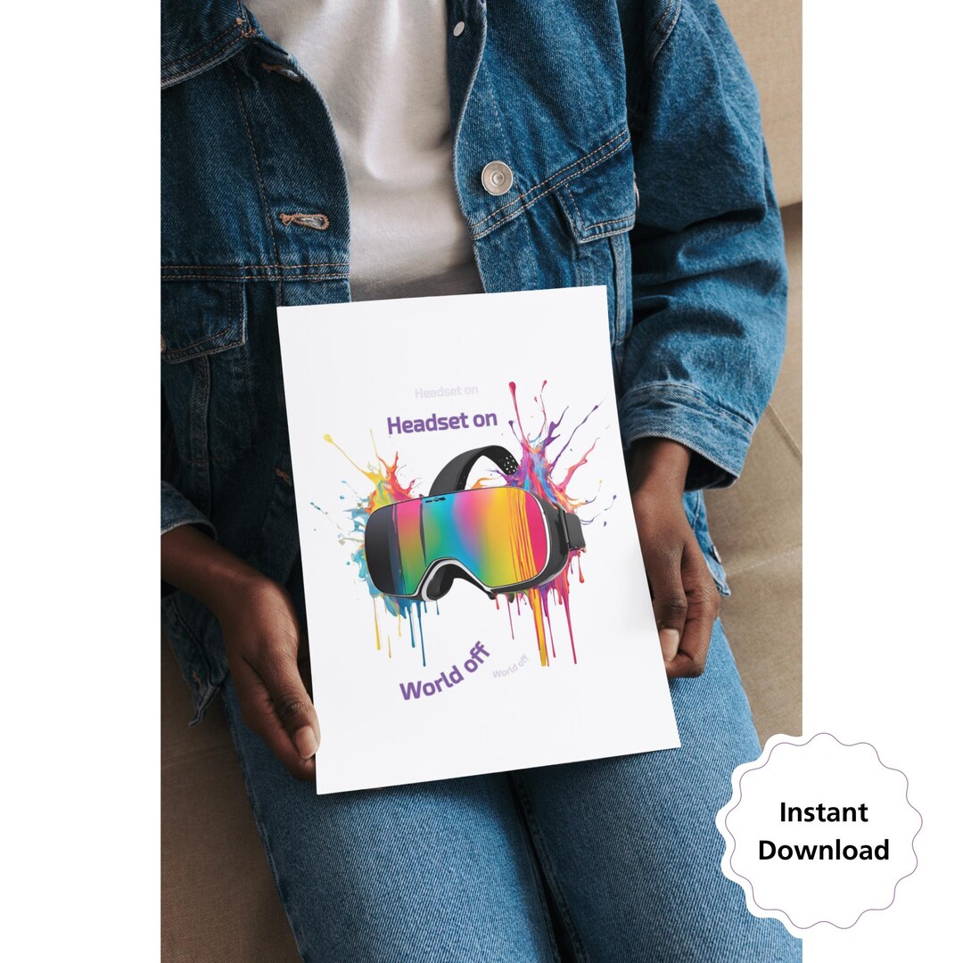 Virtual Reality Art Printable Posters| Digital Classroom Decor |headset ...