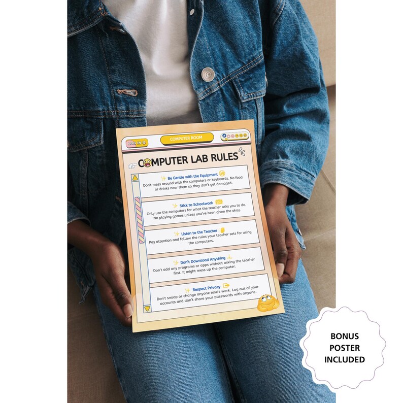 Computer Lab Rules Poster |classroom Rules | Computer Science & ICT ...
