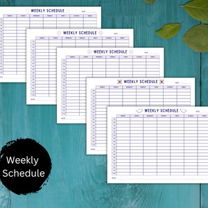 Hourly Weekly Schedule | Computer Science and Technology | Printable ...