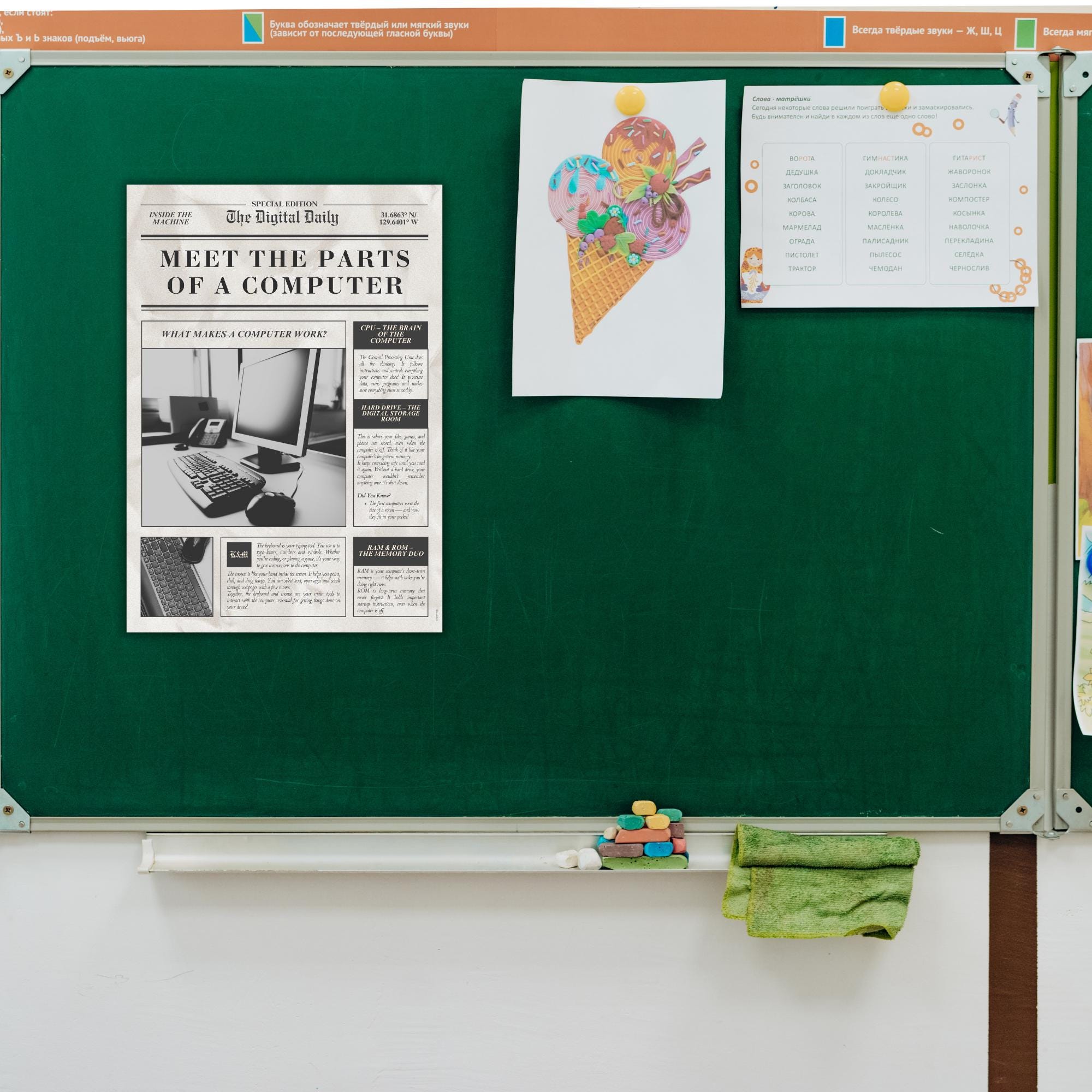 Meet the Parts of a Computer Poster – Newsletter Style – Perfect for ...