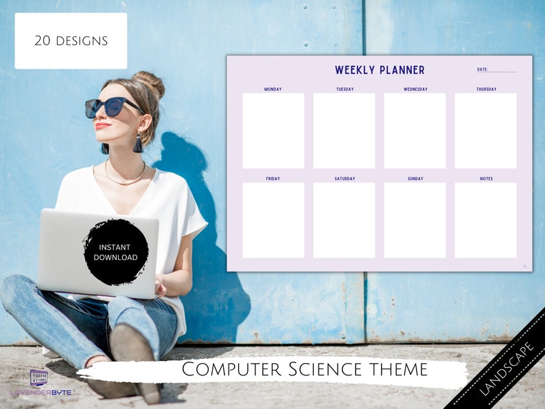 Tech Weekly Planner Printable Download Computer Science - Etsy