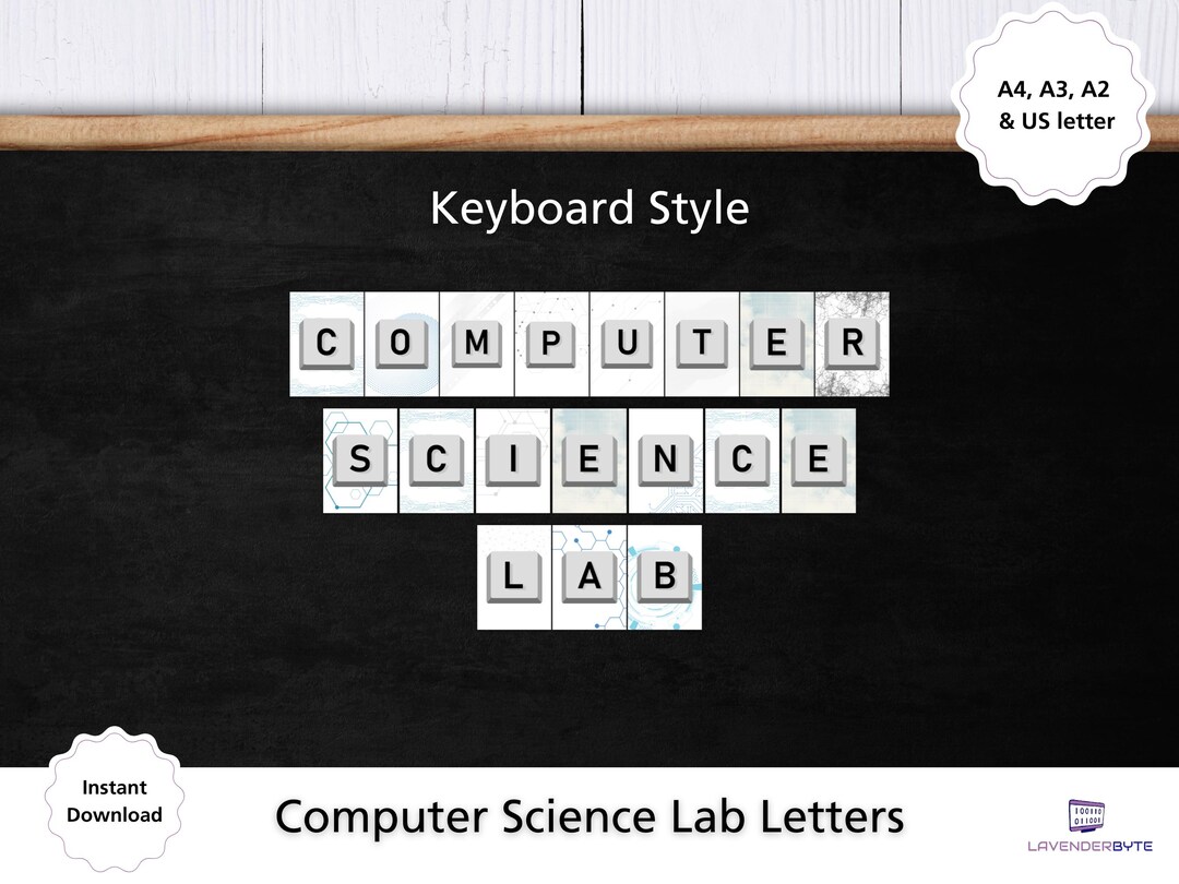 Keyboard Style Computer Science Letter Posters | Classroom Display for ...
