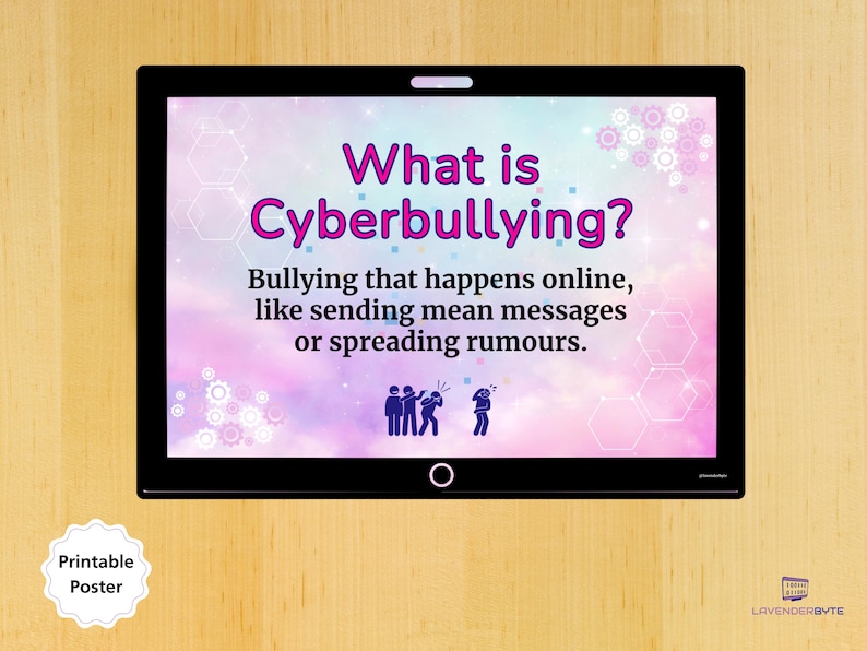 Cyberbullying Awareness Posters (set of 5)| Digital Printable Computer ...