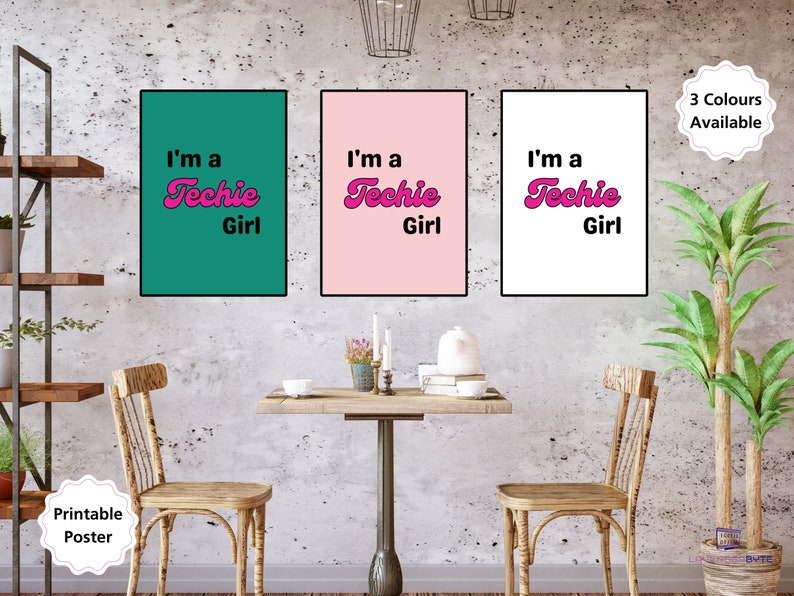 Techie Girl Retro Poster | Computer Science Wall Art - Etsy