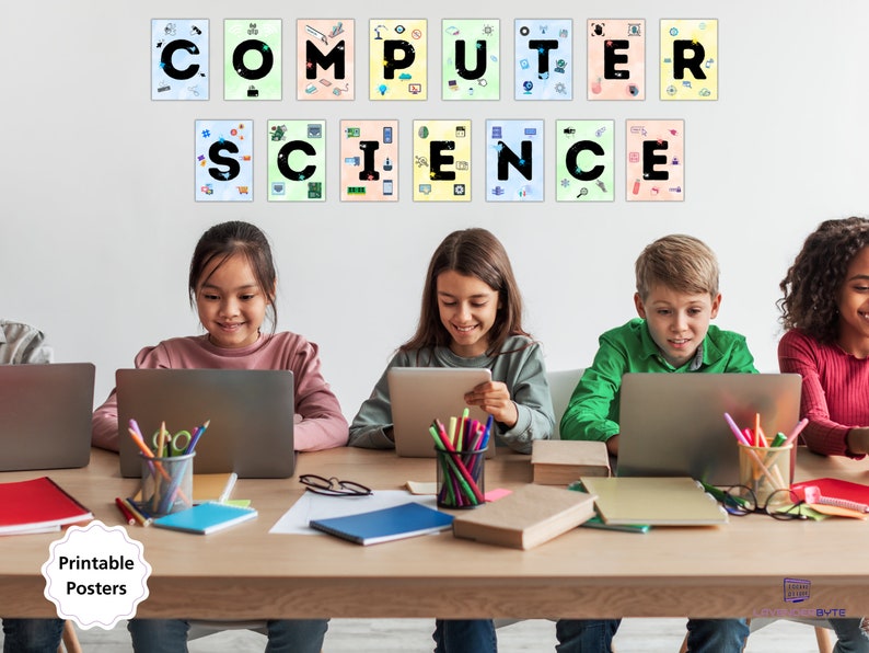 Computer Science Classroom Posters | STEM Bulletin Board Letters ...