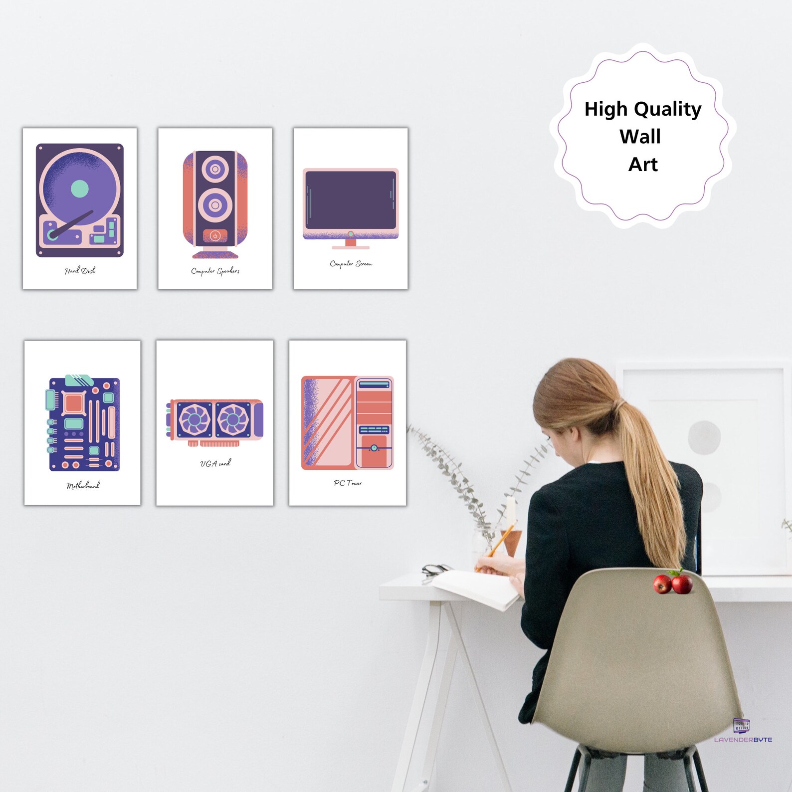 Tech Gift Classroom Office Decor Poster - Computer Hardware Part Wall ...