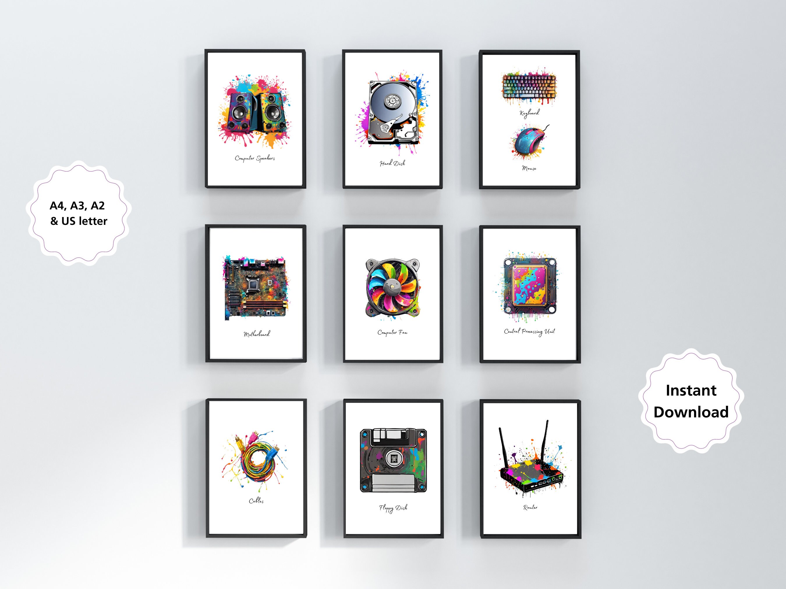 Artistic Computer Hardware Posters Computing Posters Classroom Posters ...