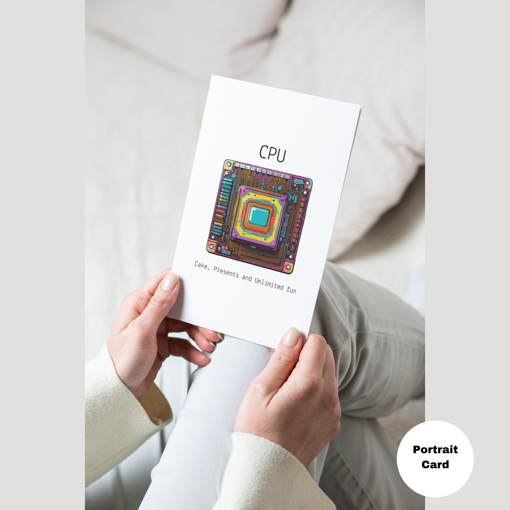 Printable CPU Birthday Card - Happy Birthday Cards for Download, Geeky ...