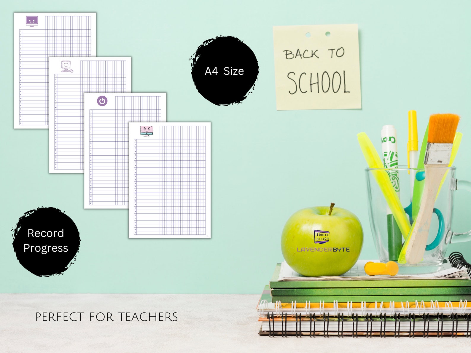 Attendance List: Progress & Grade Tracker printable Checklist, Daily ...