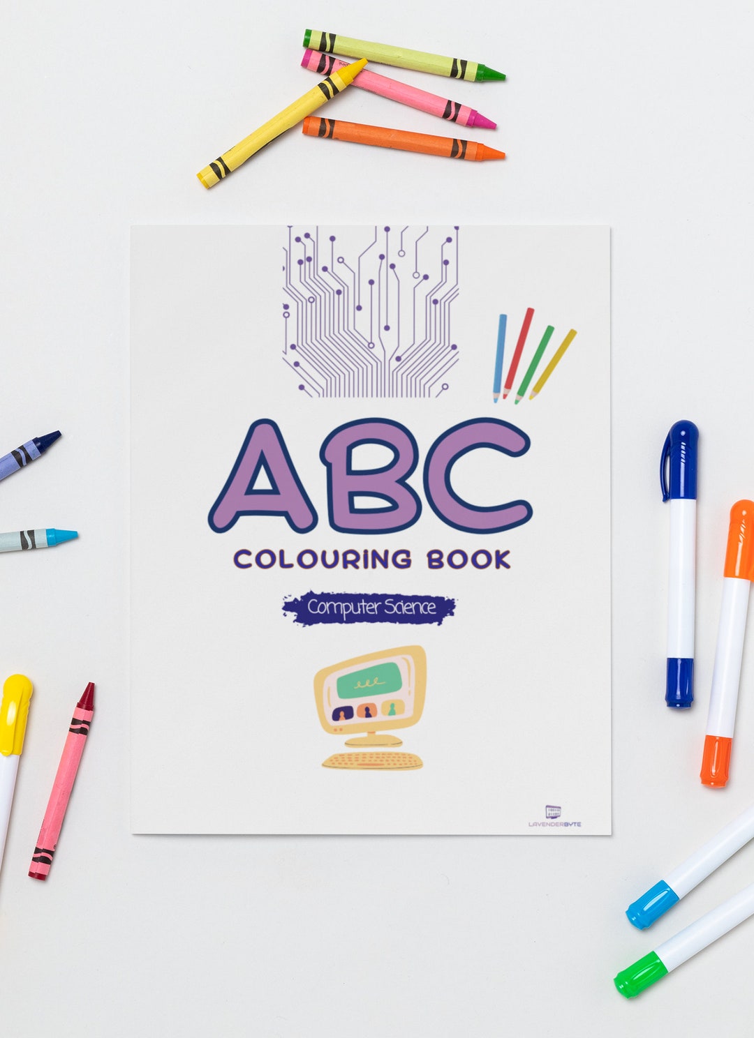 Computer Science ABC Coloring Book Printable – STEM Alphabet for Kids ...