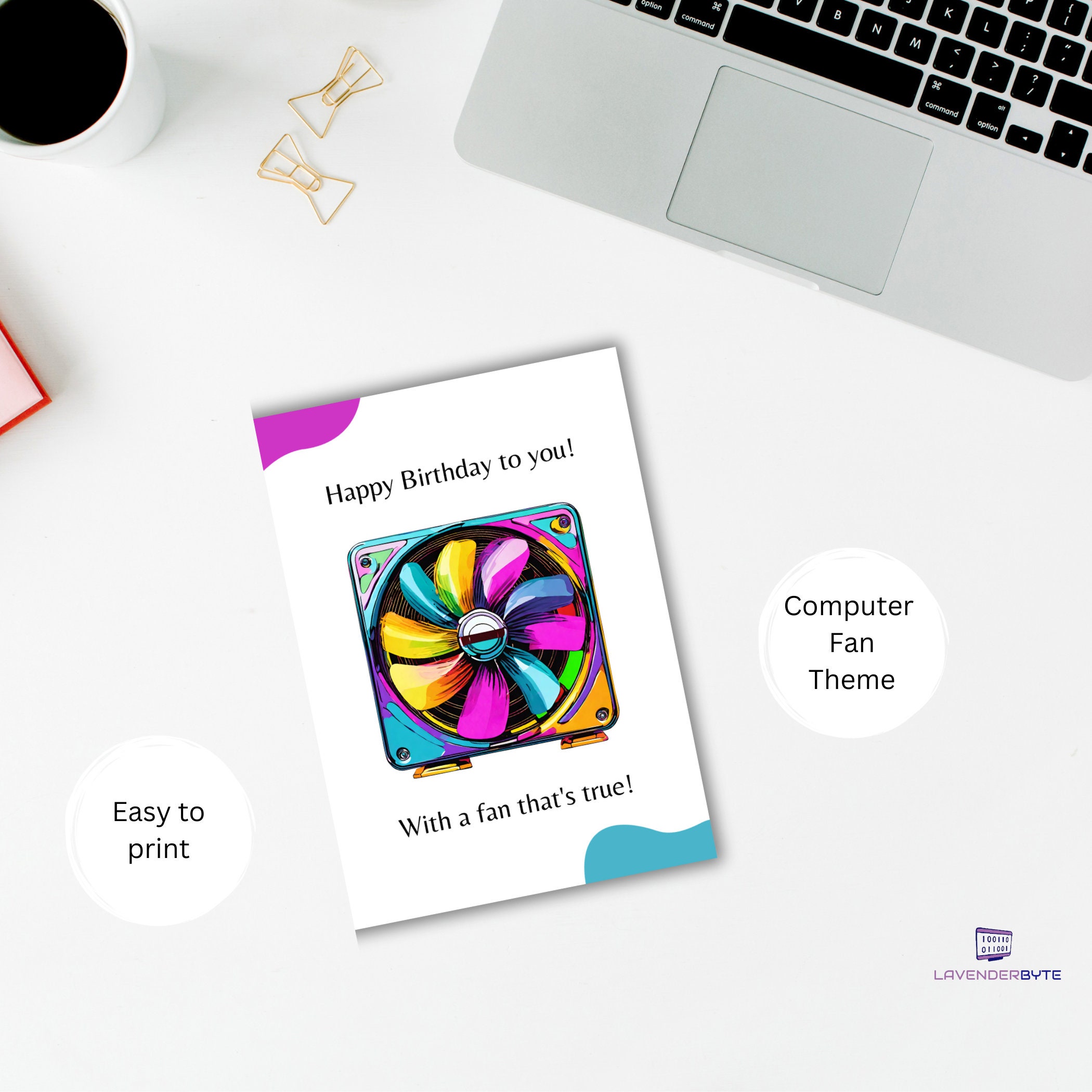 Computer Fan Birthday Card | Printable Geeky Birthday Card ...