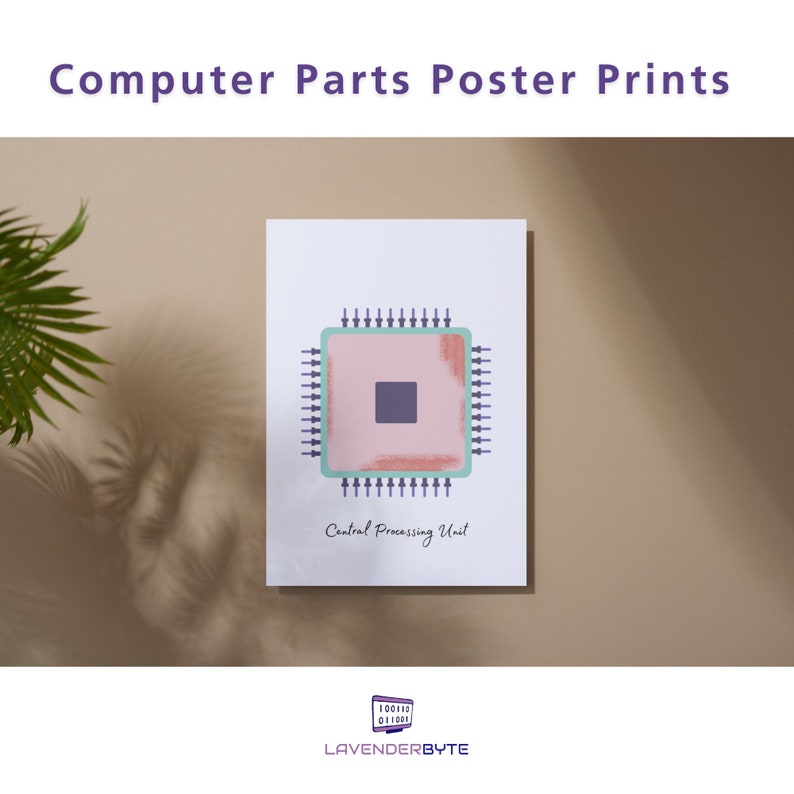 Tech Gift Classroom Office Decor Poster - Computer Hardware Part Wall ...