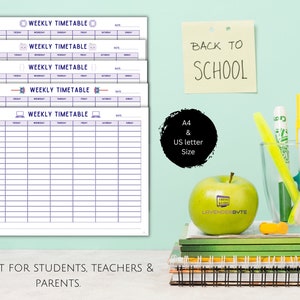 Hourly Weekly Schedule | Computer Science and Technology | Printable ...