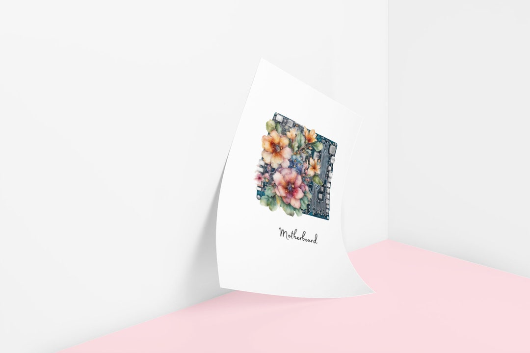 Floral Watercolour Computer Hardware Posters - Tech Classroom Decor ...