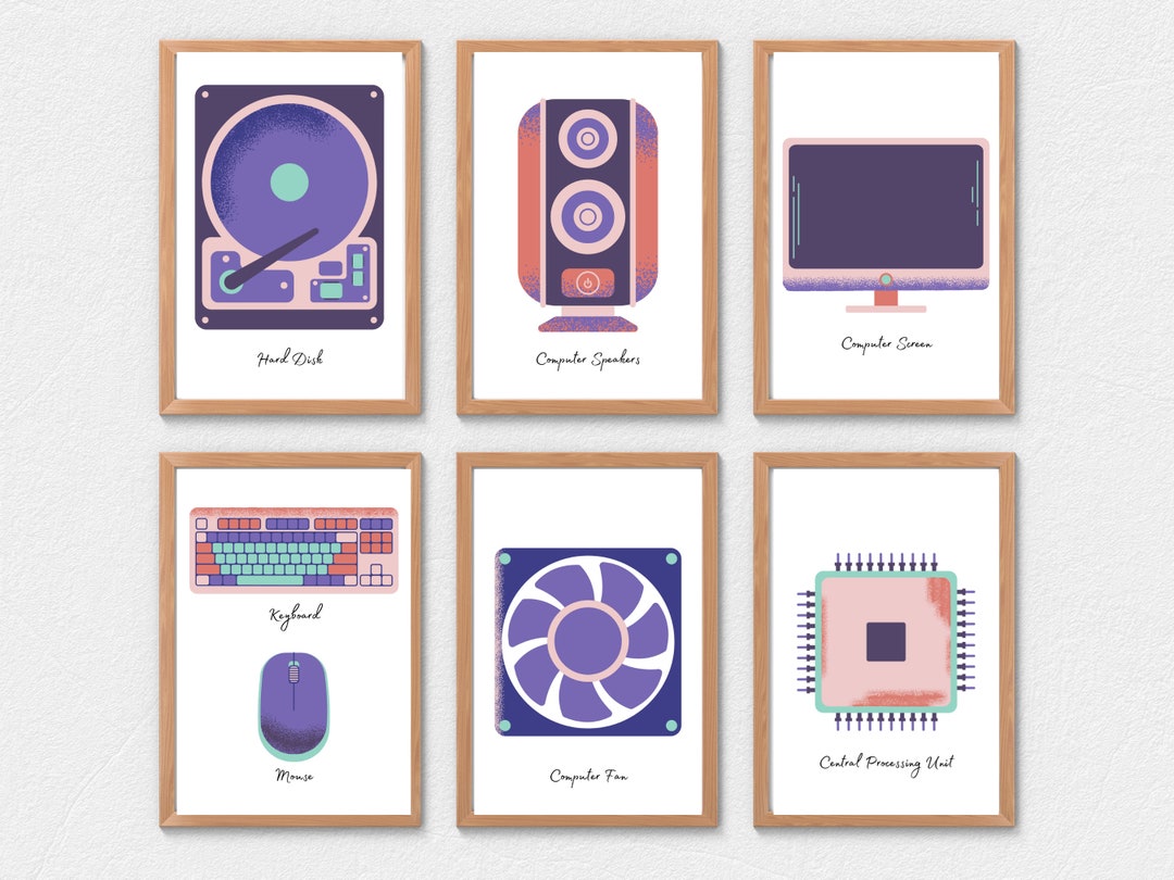 Tech Gift Classroom Office Decor Poster Computer Hardware Part Wall ...