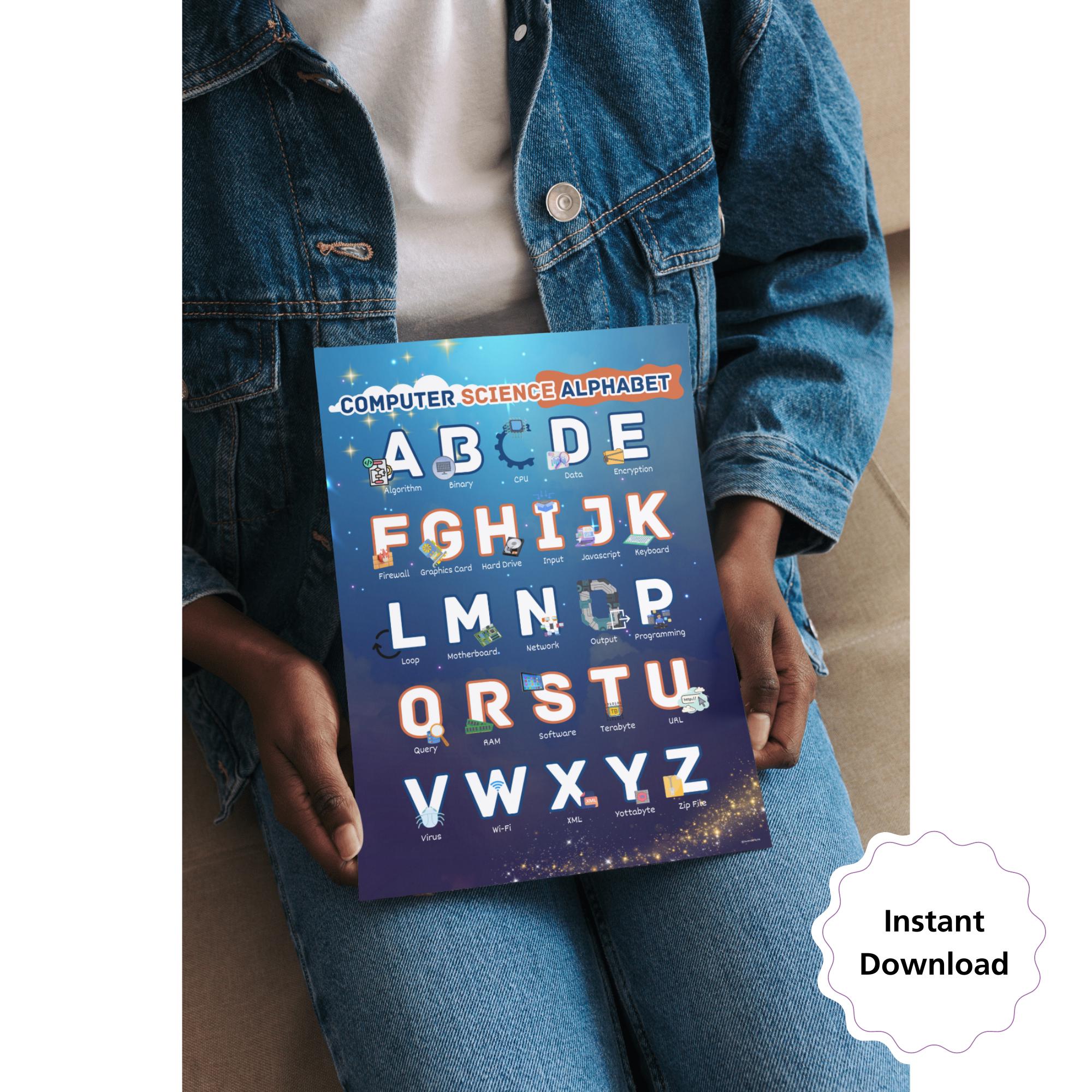 Computer Science Alphabet Printable Poster – Fun & Educational A-Z Tech ...