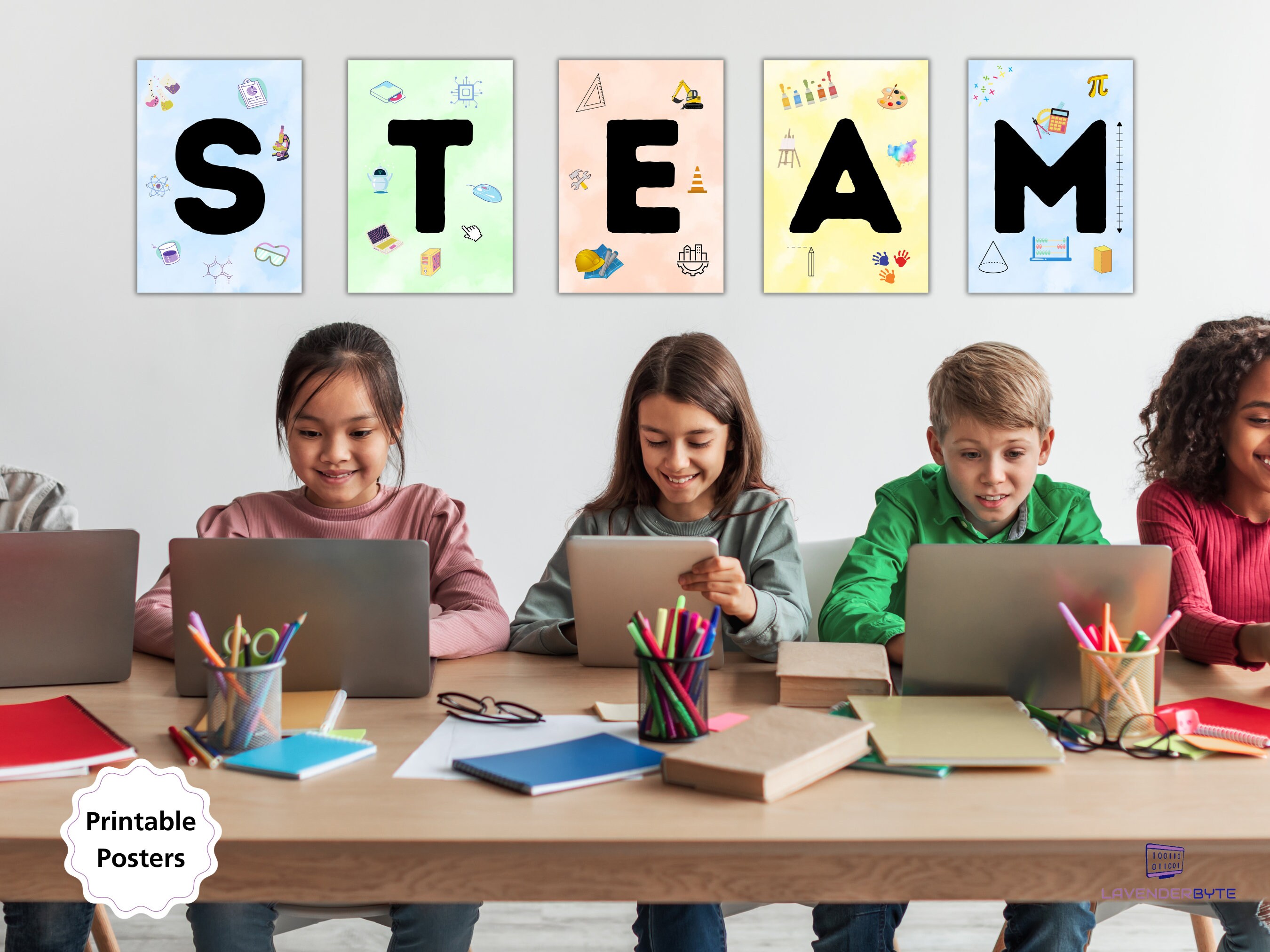 Classroom STEAM STEM Posters Computing Inspiring Posters Tech Classroom ...