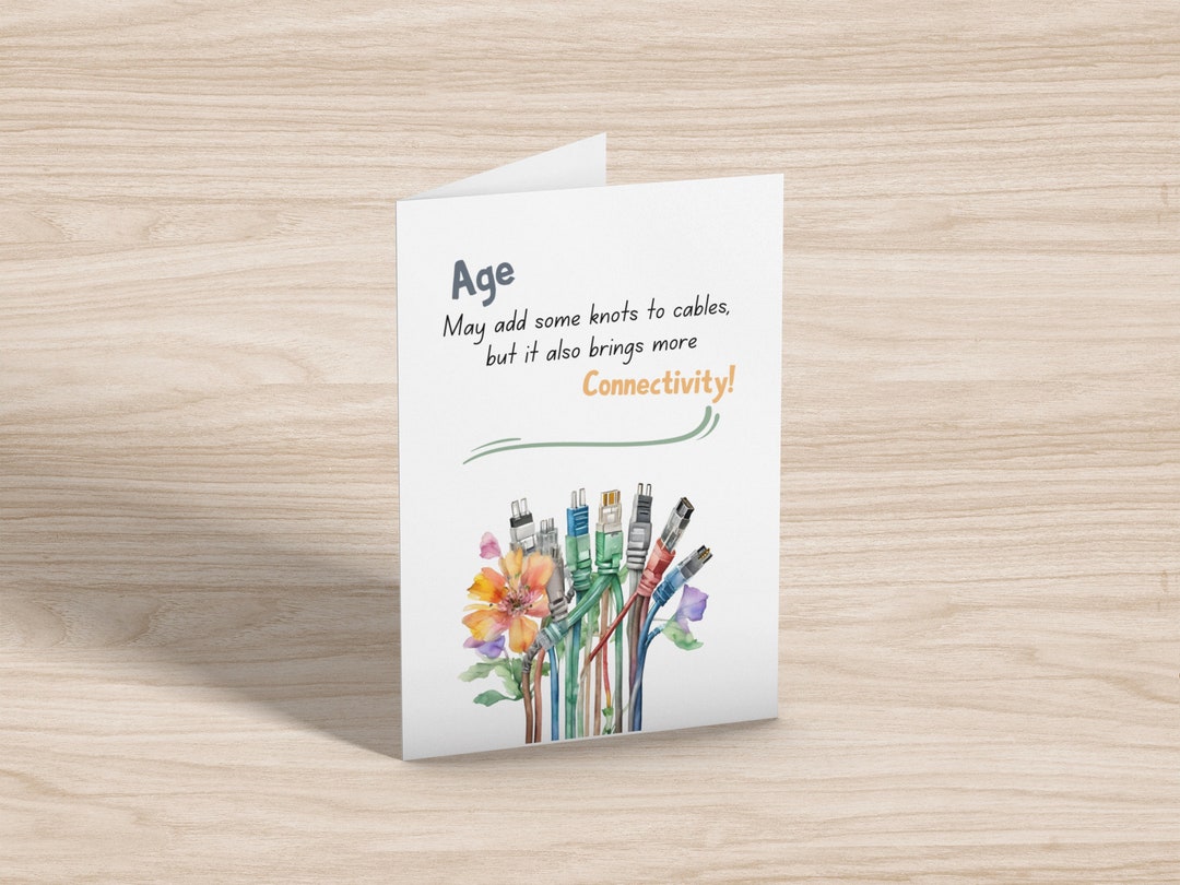 Cables Birthday Card | Printable Happy Birthday Download | Geeky ...