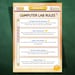 Computer Lab Rules Poster |classroom Rules | Computer Science & ICT ...