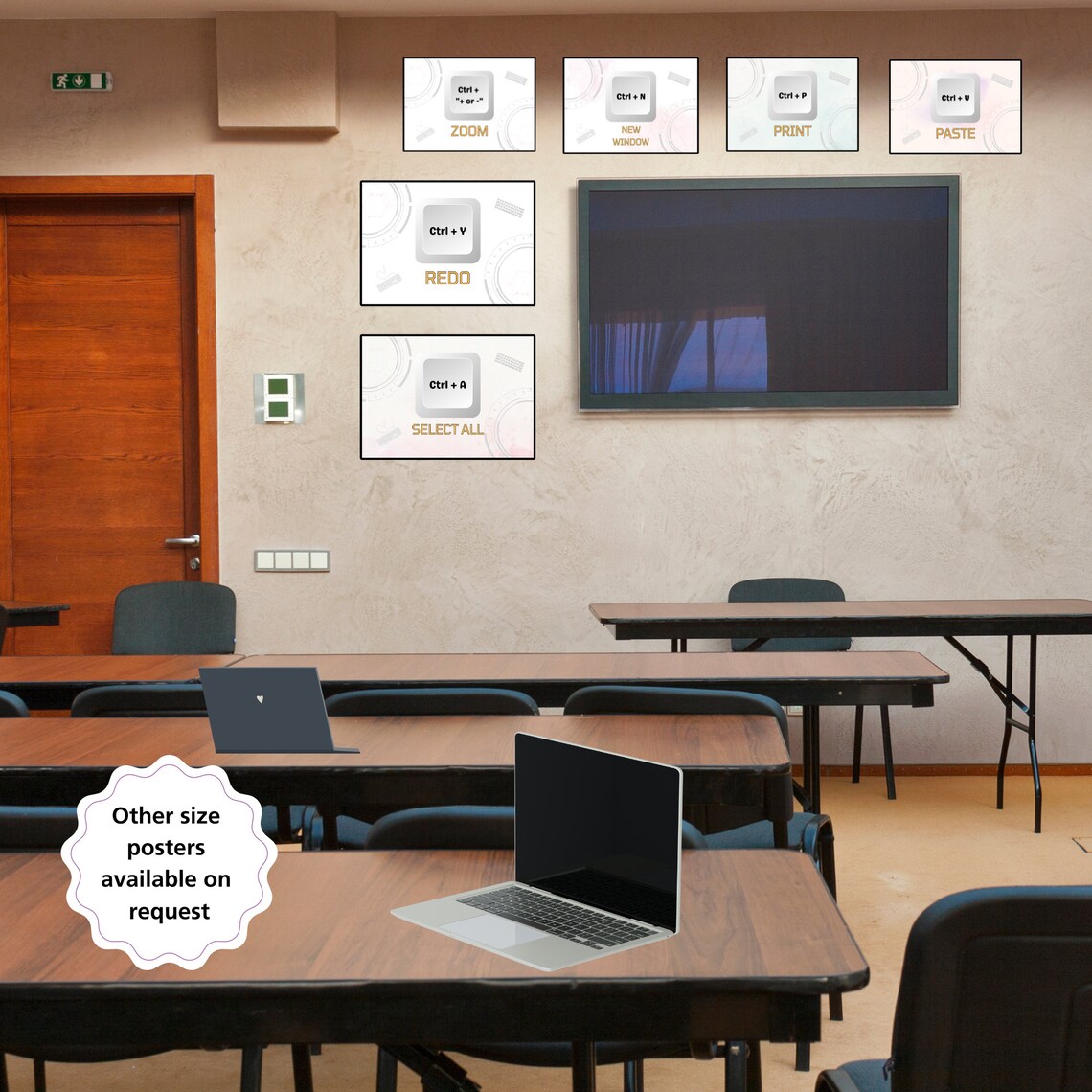 Keyboard Shortcuts Posters | Computer Lab Decor | Tech Classroom Sign ...