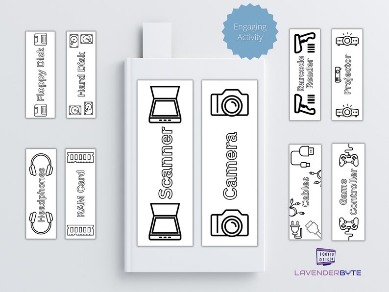 Bookmarks Colouring Technology Computer Science Bookmarks Printable ...