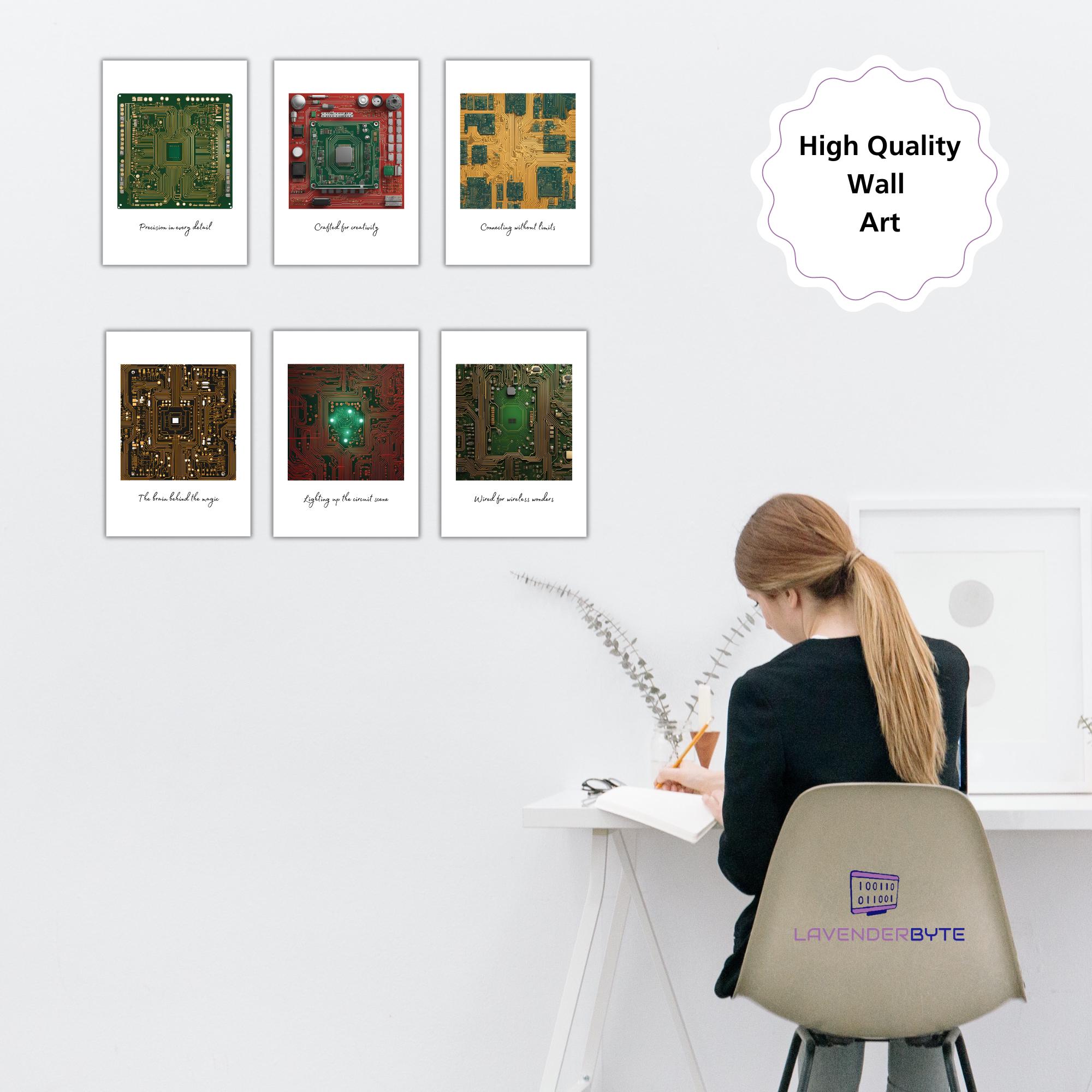 Set of 10 Circuit Board Posters | Modern Tech Art Prints | Unique ...