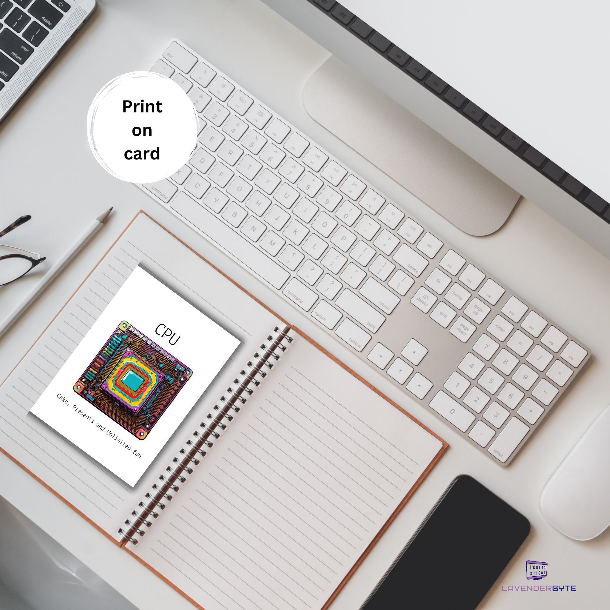 Printable CPU Birthday Card Happy Birthday Cards for Download, Geeky ...