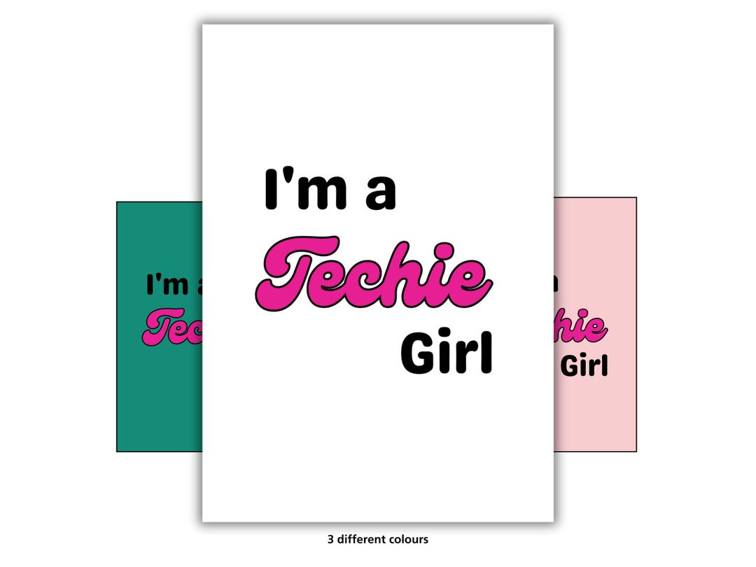 Techie Girl Retro Poster | Computer Science Wall Art - Etsy