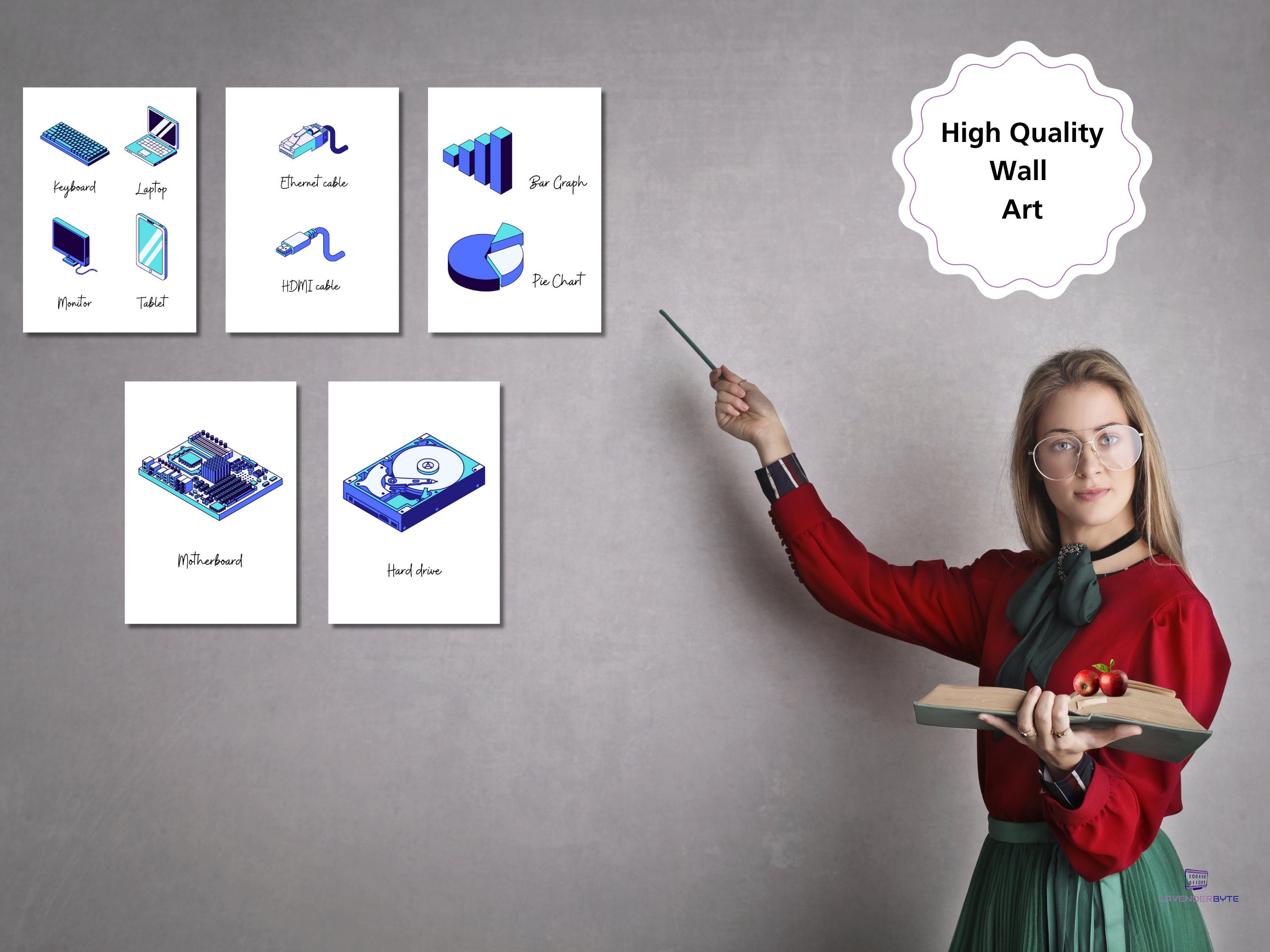 Computer Parts Prints Tech Classroom Posters X12 Print GCSE - Etsy