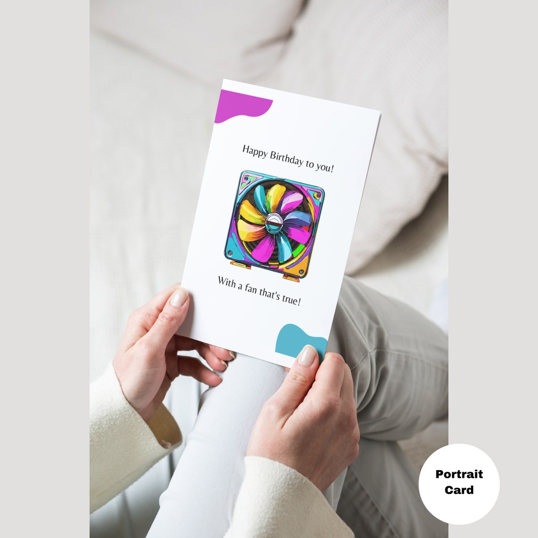 Computer Fan Birthday Card Printable Geeky Birthday Card Downloadable ...