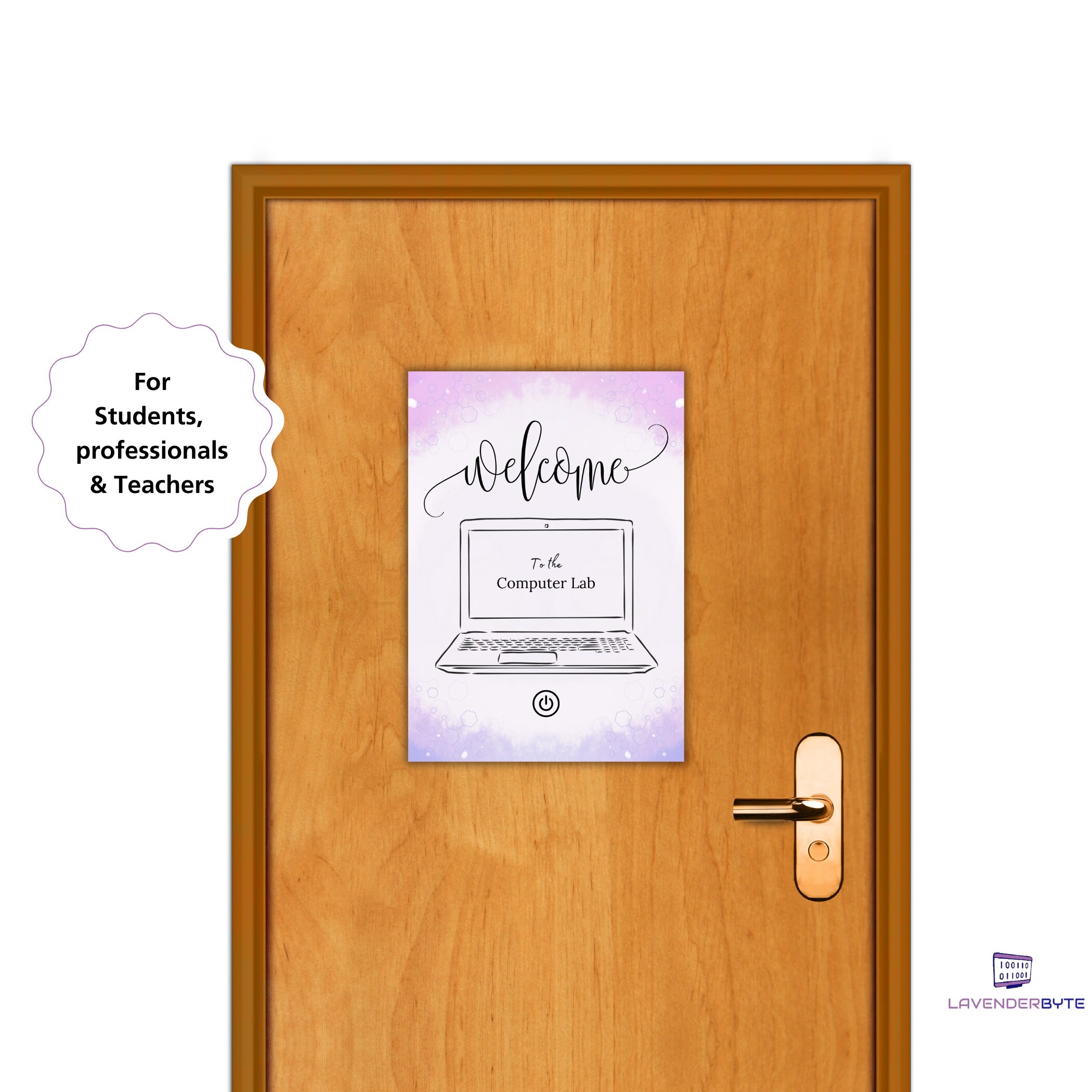 Welcome to the Computer Lab Classroom Decor Set | Teacher Door Signs ...