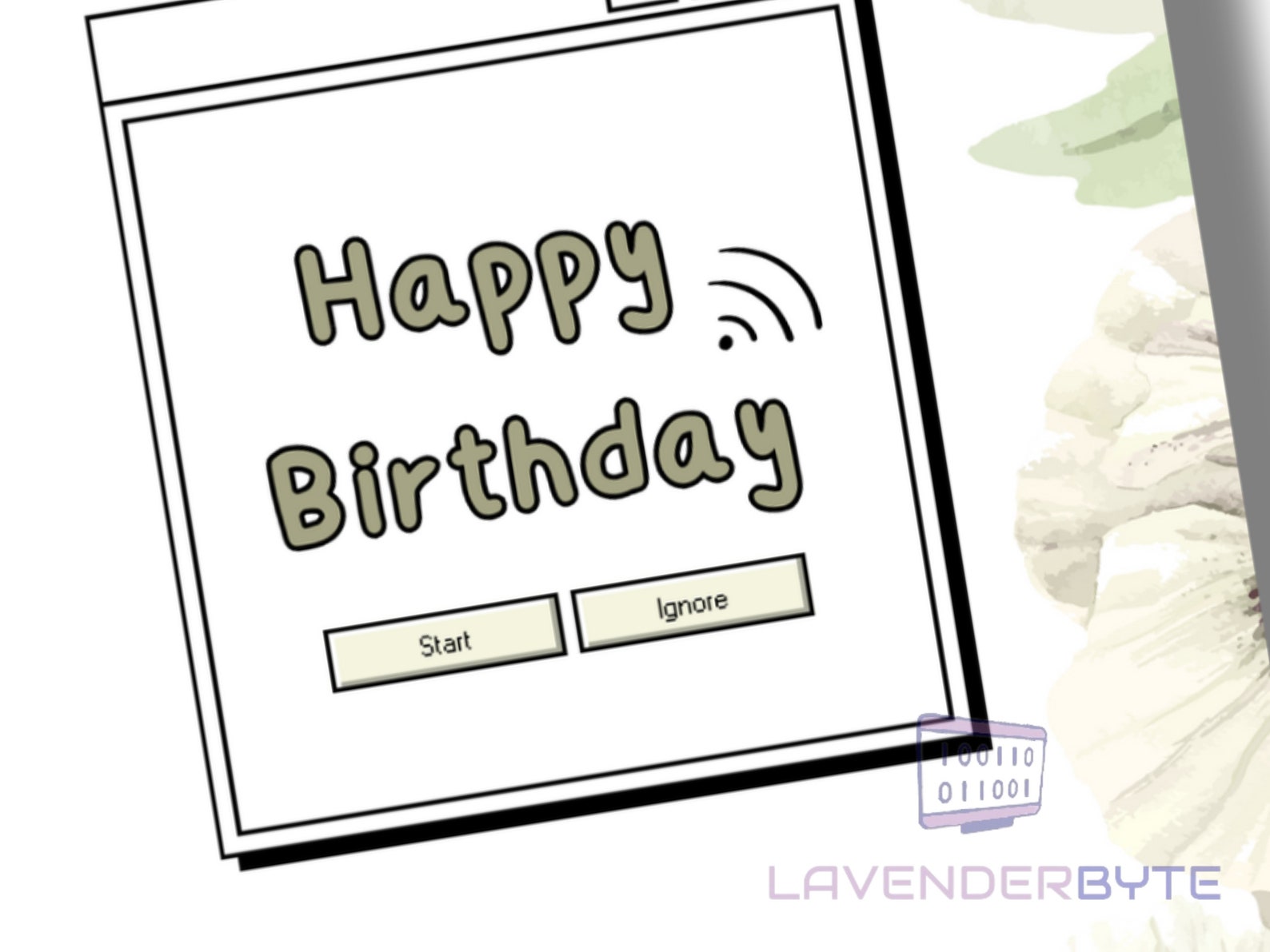 Unique Boho Tech-themed Birthday Cards for Coders and Geeks - Printable ...