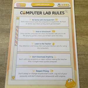 Computer Lab Rules Poster |classroom Rules | Computer Science & ICT ...